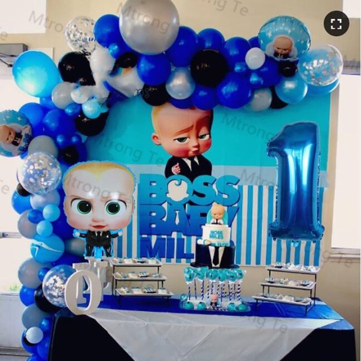∈ 1Set Boss Baby Latex Balloons BOSS Theme Foil Ballons Baby Shower ...