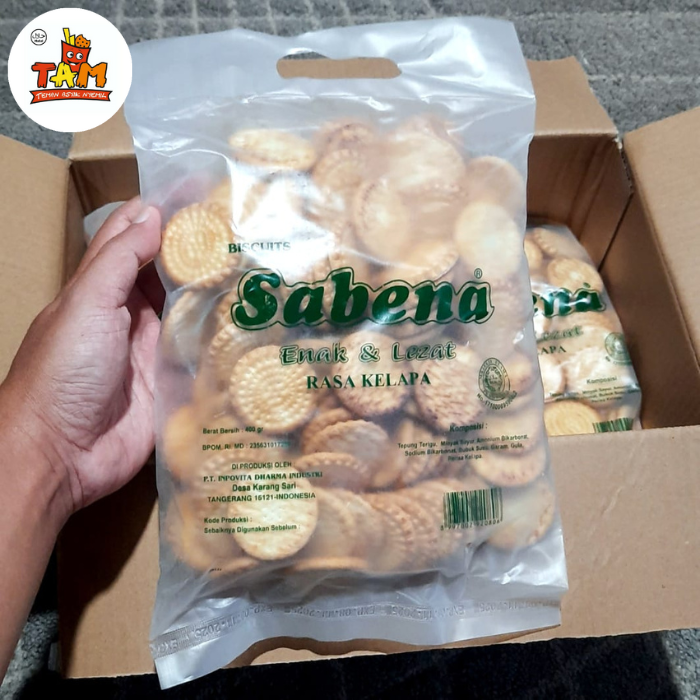 Biskuit Sabena rasa KELAPA 400 Gram / Kue Kering, Cemilan Ringan - Tam ...