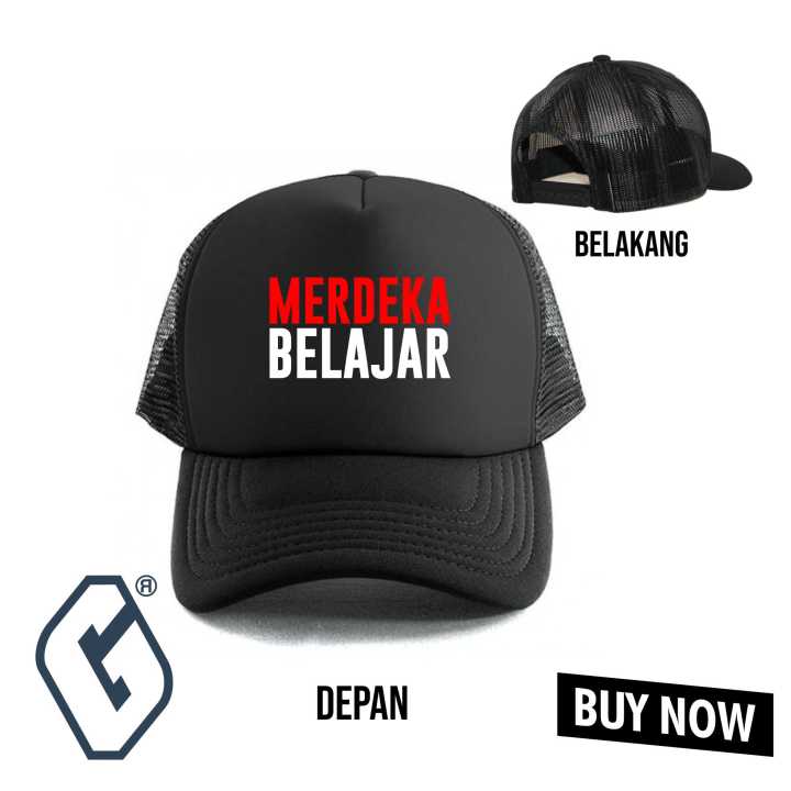 topi jaring merdeka belajar / trucker hat merdeka belajar | Lazada ...