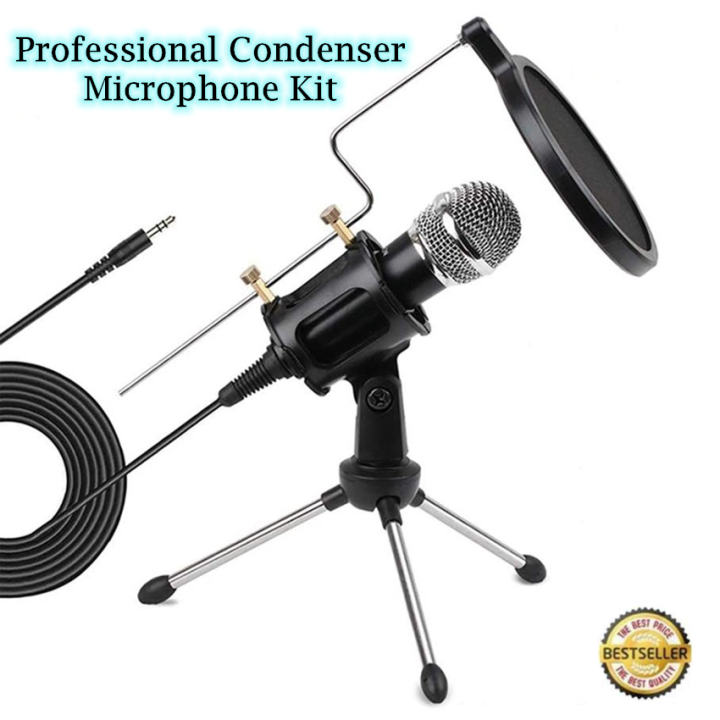 Professional Condenser Microphone Kit Dynamic Recording Condenser Mic ...