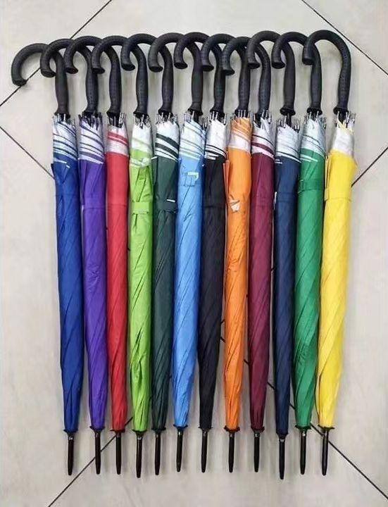 High Quality J Handle Umbrella Plain For Outside Plain Umbrella For ...
