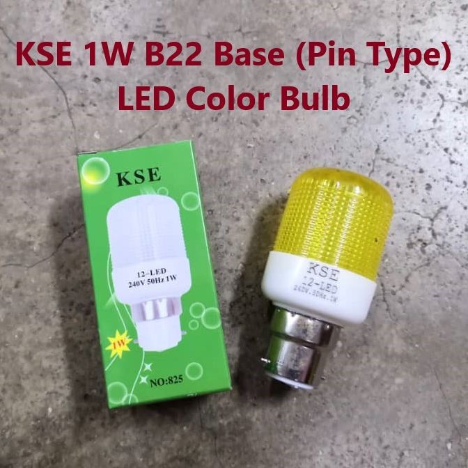 READY STOCK KSE 1W B22 Base (Pin Type) LED Color Bulb LED Night Lamp ...