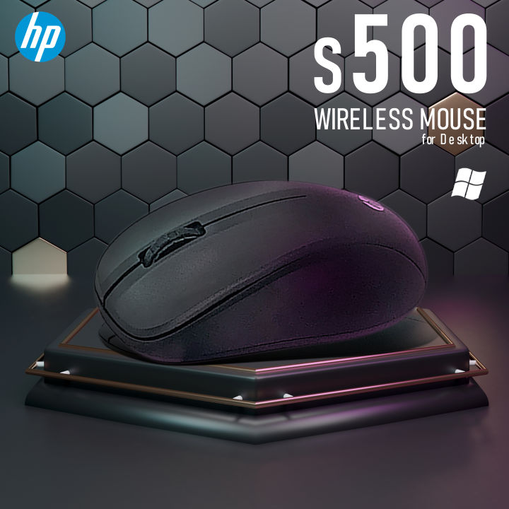 HP S500 Wireless Mouse Laptop Desktop Mouse USB Nano Receiver 1000 DPI ...