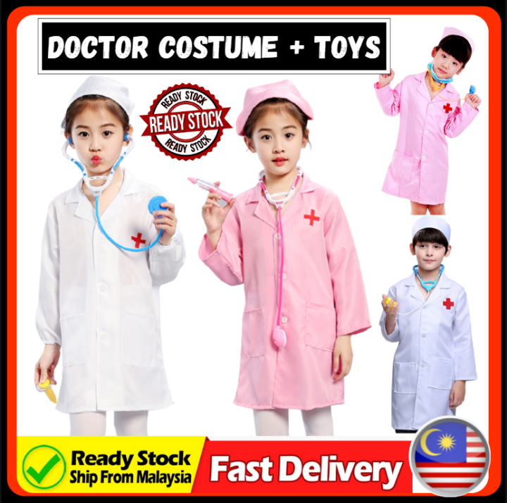 【🔥READY STOCK!】Doktor Doctor Costume Kids Toys Doctor Play Set Doctor ...