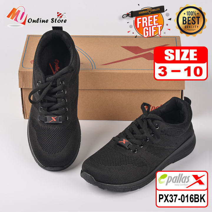 MU KASUT SEKOLAH HITAM BERTALI PALLAS PX37-016BK / STUDENT SCHOOL SHOES / KASUT SEKOLAH MENENGAH ...