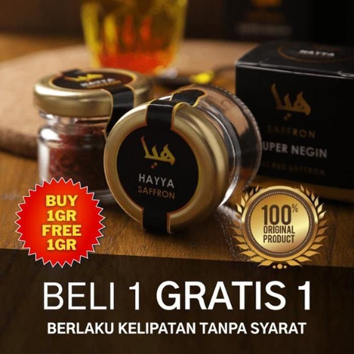 HAYYA SAFFRON 1 GR IRANIAN SUPER NEGIN / Obat Rematik, Asam Urat, Saraf ...