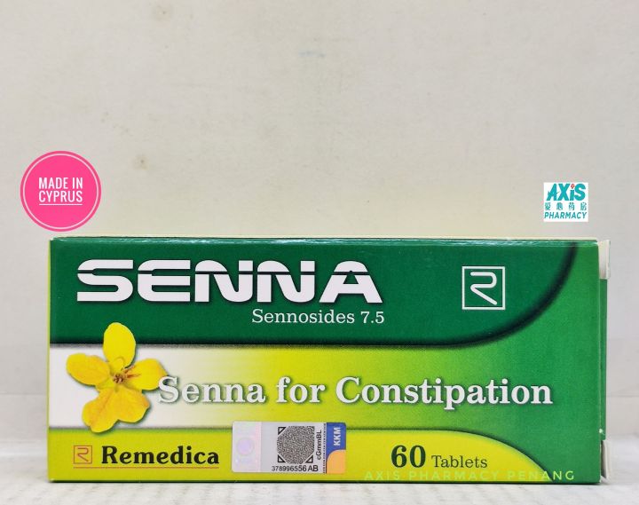 REMEDICA SENNA (Sennosides 7.5mg) For Constipation 60's Tablets (Exp 02 ...