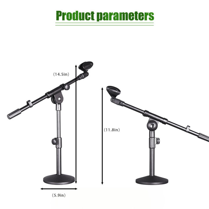 Heavy Duty Small Microphone Stand Metal Mic desktop Stand for Indoor ...