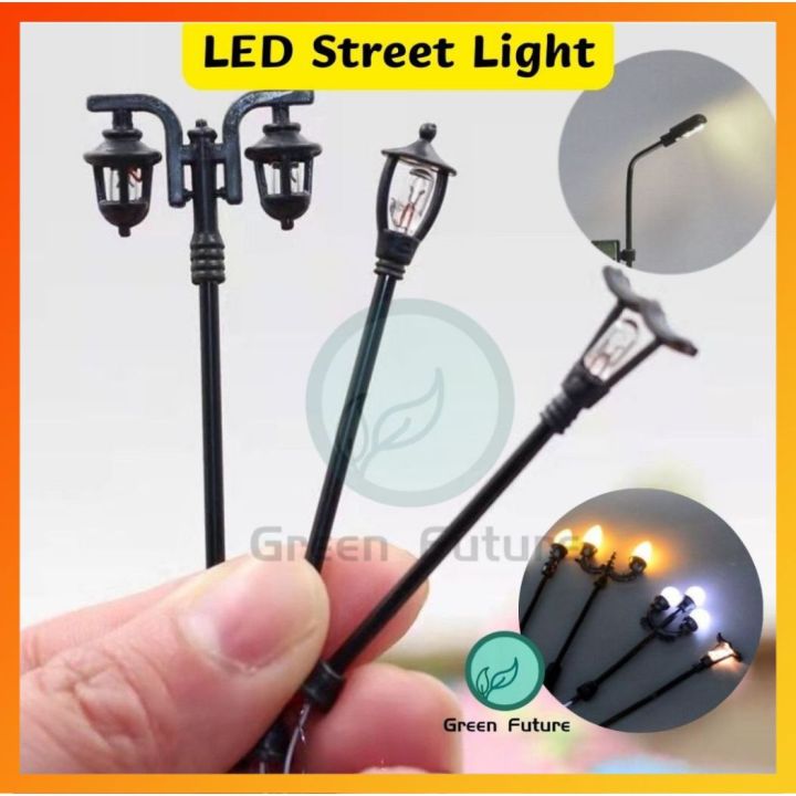 街灯 1 Pcs Miniature Diorama LED Street Light Lamp Fairy Garden Home ...