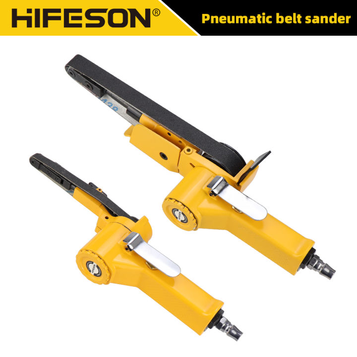 HIFESON 10MM/20MM Pneumatic Belt grinder 3/8" Air Belt Sander Air Angle ...
