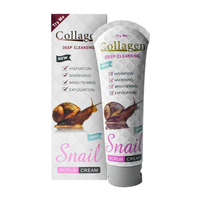 SC-SNAI L SCRUB/CREAM Collagen Deep Cleansing Face Scrub with Snail ...
