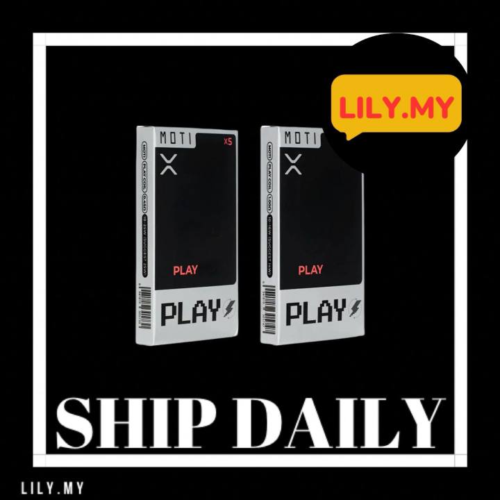 STOCK READY PLAY PLAY MOTI PLAY X BLACK CART [LILY.MY] | Lazada