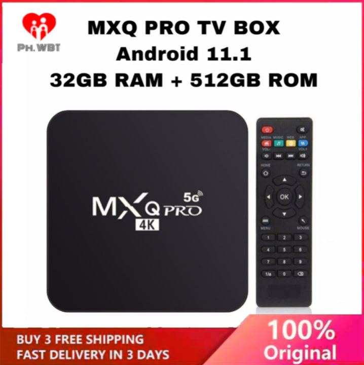 MX Q Pro TV Box 4k 5G 32GB RAM + 512GB ROM Ultra HD 4k Android 11.1 ...
