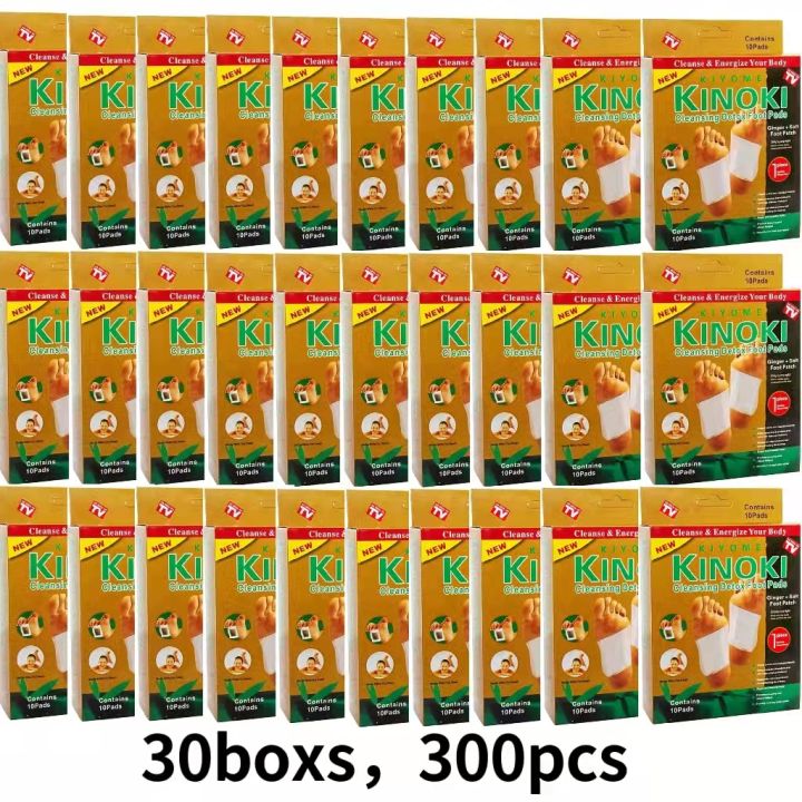 30boxs）300pcs）Original Kinoki Cleansing Detox Foot Pads Organic Herbal ...