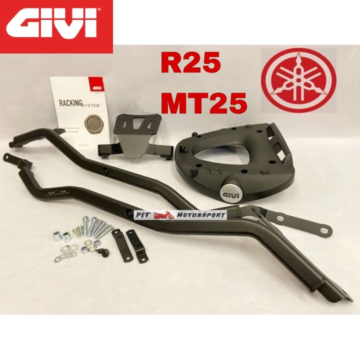 GIVI MONORACK R25 MT25 SPECIAL ADVANCE RACK J SRV YAMAHA R25 MT25 MOTOR ...