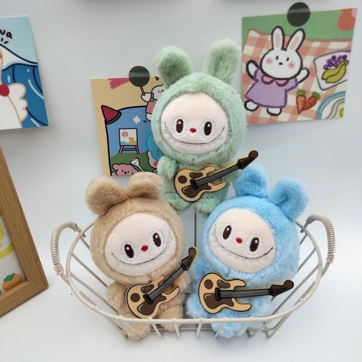 Ydijej ลาบูบู้ Labubu ลาบูบู้ราคาถูก ป้องกันการสูญหาย ตุ๊กตาผ้ากำมะหยี่สำหรับกีตาร์บู สาว
