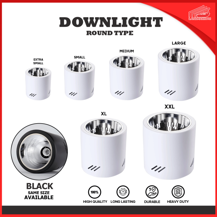 LANDMARK LED Downlight Ceiling Light E27 Round Surface Mounted /Bucket ...