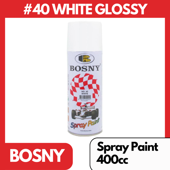 Bosny #40 Glossy White Original Acrylic Spray Paint 400cc | Lazada PH