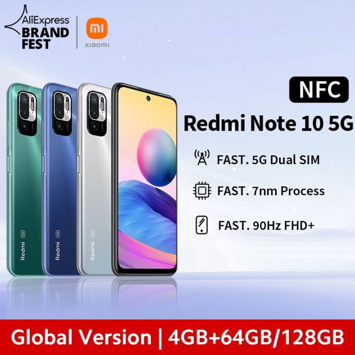 NEW Global Version Xiaomi Redmi Note 10T 5G NFC Smartphone Dimensity ...
