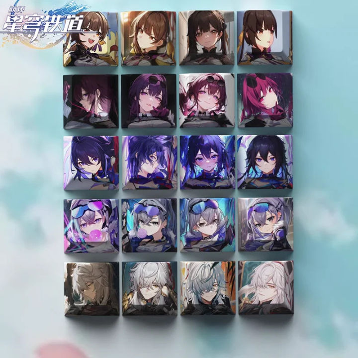 Honkai Star Rail Keycaps DIY เกมคีย์บอร์ดหมวก Cherry Profile R4ความสูง ...