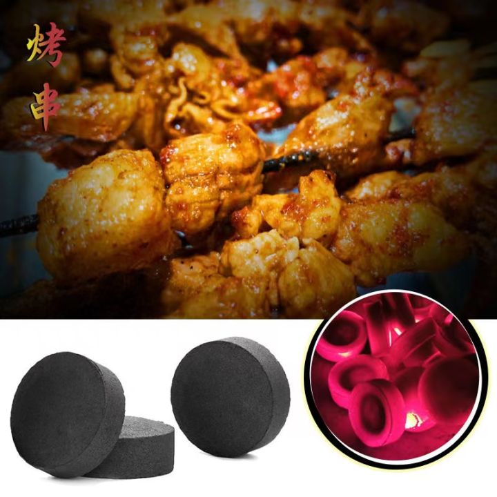 100 pieces/box Magic Charcoal Portable Smokeless BBQ Charcoal Charco ...