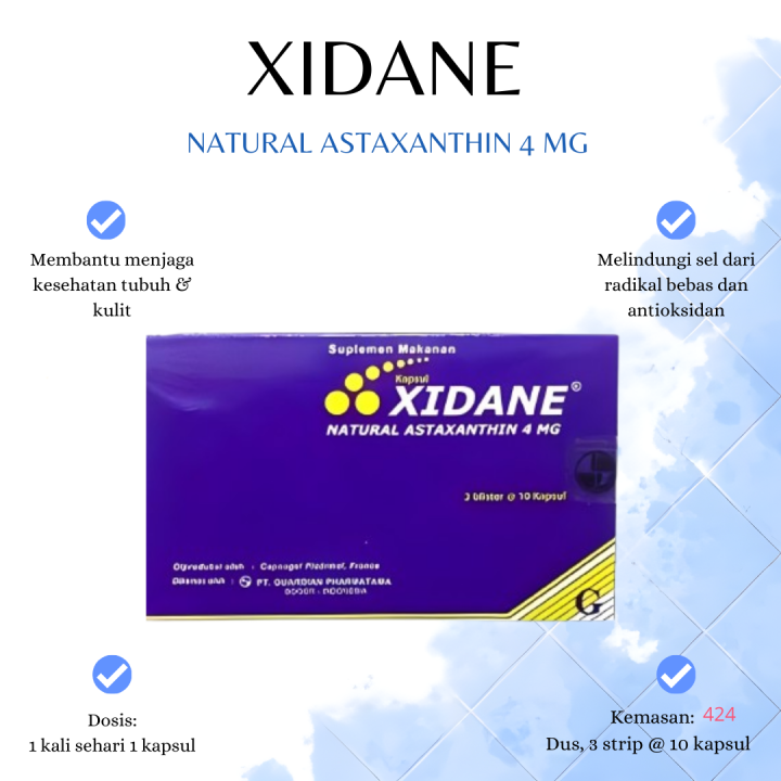Xidane 4 Mg Box 30 Kapsul - Natural Astaxanthin 4 Mg | Lazada Indonesia