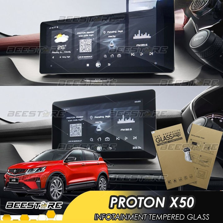 Hardingsun Proton X50 X70 CKD CBU Head Unit Screen Infotainment Tempered Glass Screen Protector ...