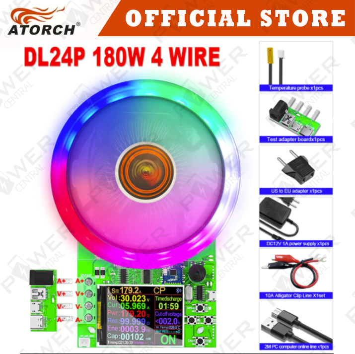 Atorch DL24 150W DC USB Tester APP Electronic Load Lithium Battery US ...