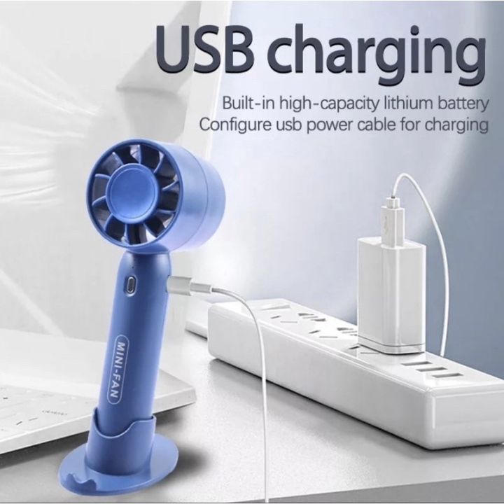USB Charging Fan Mini Turbo Fan Portable Handheld Rechargeable Quiet ...