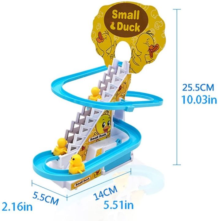 Mainan Track Tangga Small Duck Bebek Kuning - Set Roller Coaster Duck ...