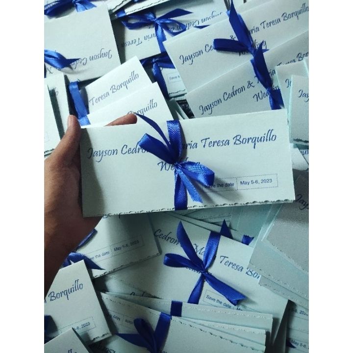 COD SIMPLE TRIFOLD WEDDING INVITATION | Lazada PH