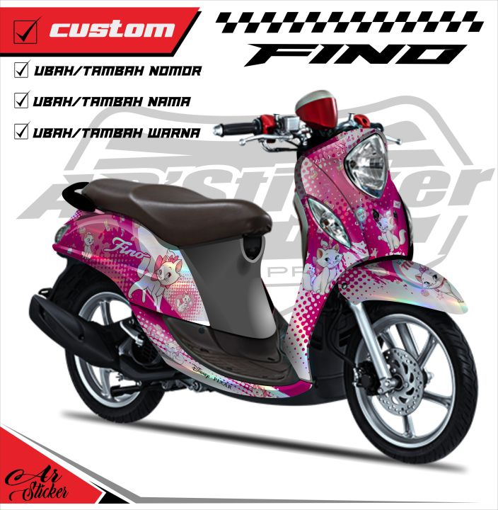 Sticker Decal Fino 125 Hologram Pelang, Chrome - Dekal Fino FI 125 Full ...