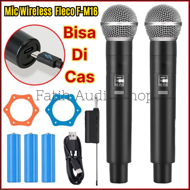 MIC WIRELESS BISA DI CAS ~ Double Mic Profesional Wireless Microphone ...