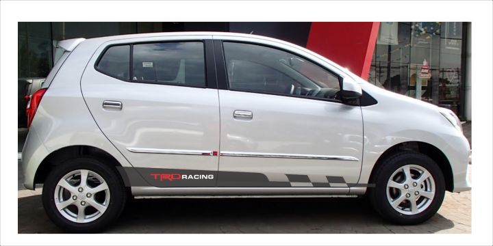 Toyota Wigo Linear Design Decals Gloss Black White and Red Color Cut ...