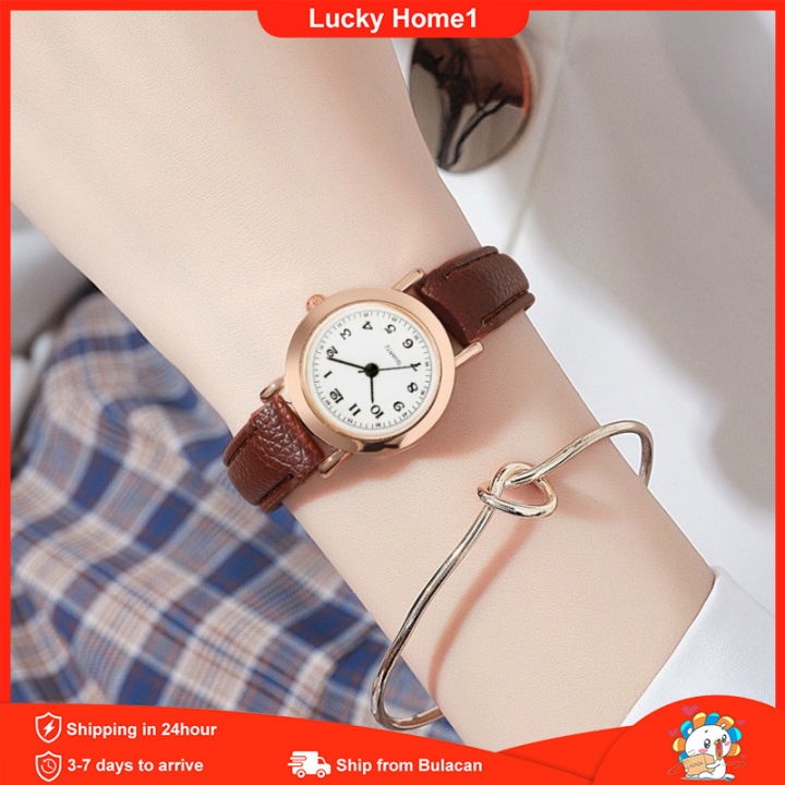 Women Small Dial Casual Leather Strap Quartz Watch | Lazada PH