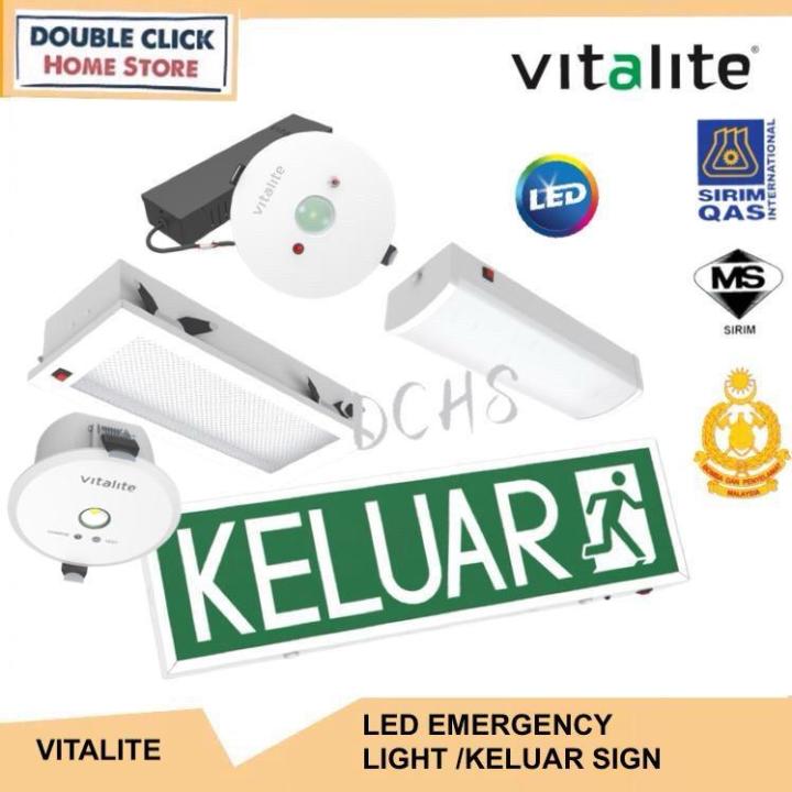 Vitalite LED Keluar Sign LED Emergency light With SIRIM And Bomba ...