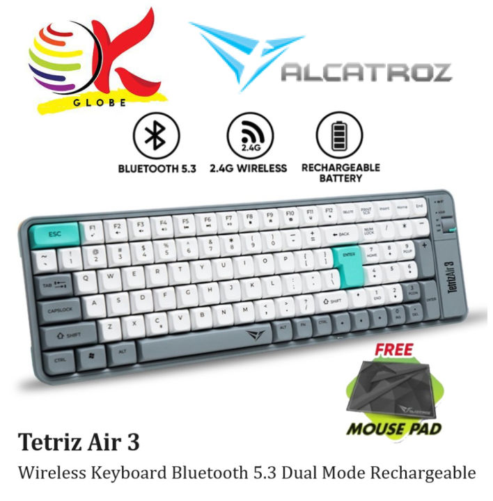 ALCATROZ TETRIZ AIR 3 WIRELESS KEYBOARD BLUETOOTH 5.3 / DUAL MODE ...