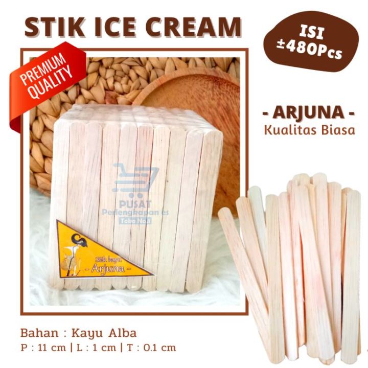 STIK ES KRIM / BATANG ES STIK ES KRIM KAYU 500 PCS/ PACK | Lazada Indonesia