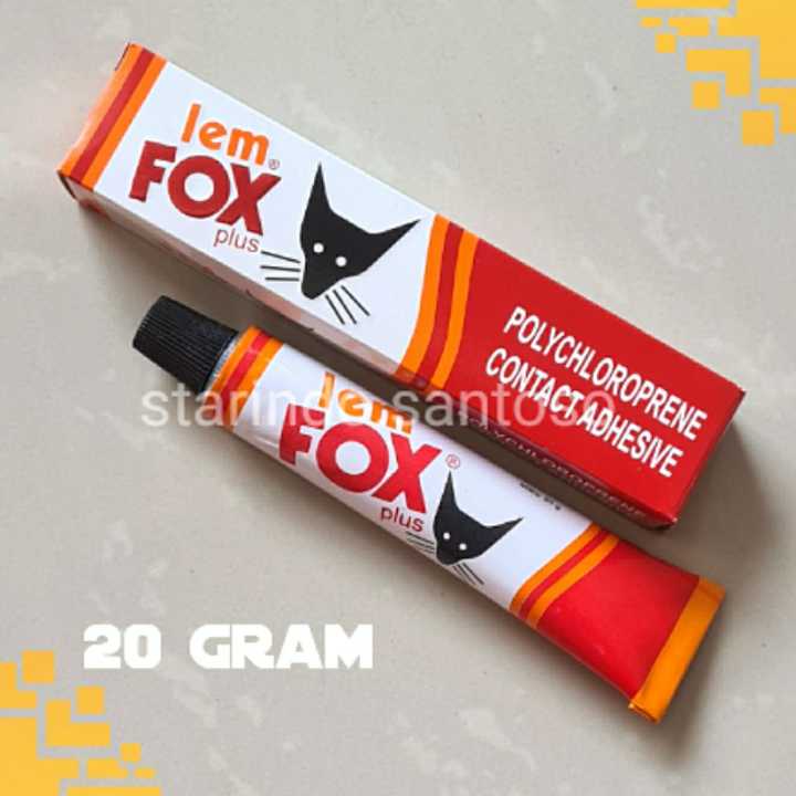Lem Fox 20 gram perekat sebaguna aksesoris karet kayu kertas plastik ...