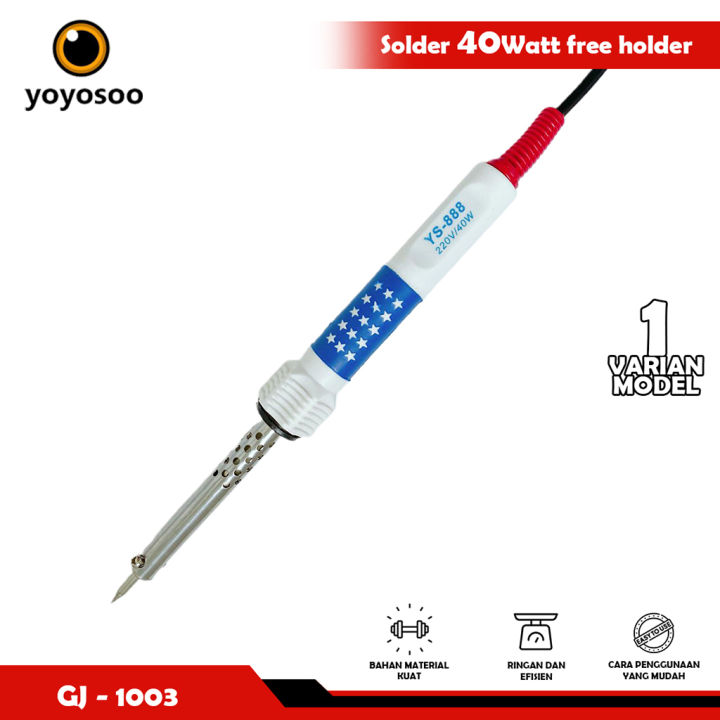 Alat Solder Nasa 40 watt with grid 5 star Dan Solder Plastik 40w&60w ...