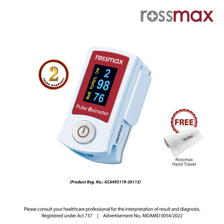 ROSSMAX Bluetooth Fingertip Pulse Oximeter with ACT Model SB210 | Lazada
