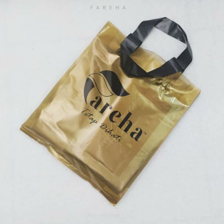FAREHA Premium Gold Tote Plastic Bag | Lazada