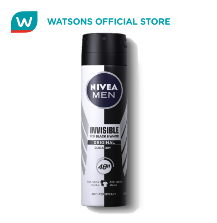 NIVEA Men Invisible Black And White Power Spray 150ml | Lazada PH