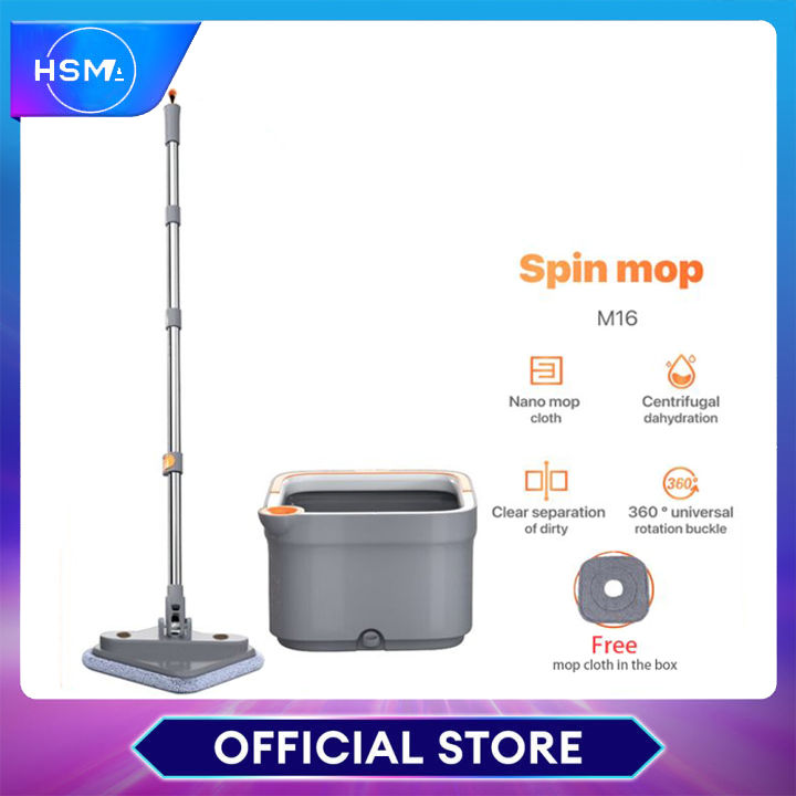 Joybos M16 Spin Mop Floor Figure Spin Mop with Bucket 360 Spin Mop ...