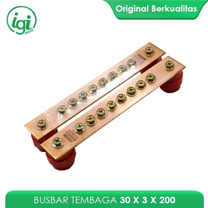 BUSBAR ARDE TEMBAGA 30 X 3 X 200 / TERMINAL NOL PLAT ISOLATOR SUPPORT ...