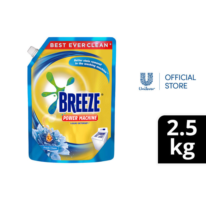 Breeze Liquid Detergent Power Machine Fresh Clean 2.5KG Pouch | Lazada PH