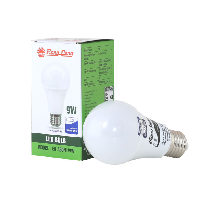 Bóng Đèn LED Bulb Rạng Đông 3W 5W 7W 9W Đuôi E27 Ánh Sáng Trắng Và Vàng ...