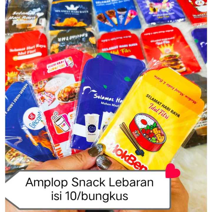 Amplop Snack Viral / Amplop Idul Fitri Siap Pakai/ Amplop Lebaran ...