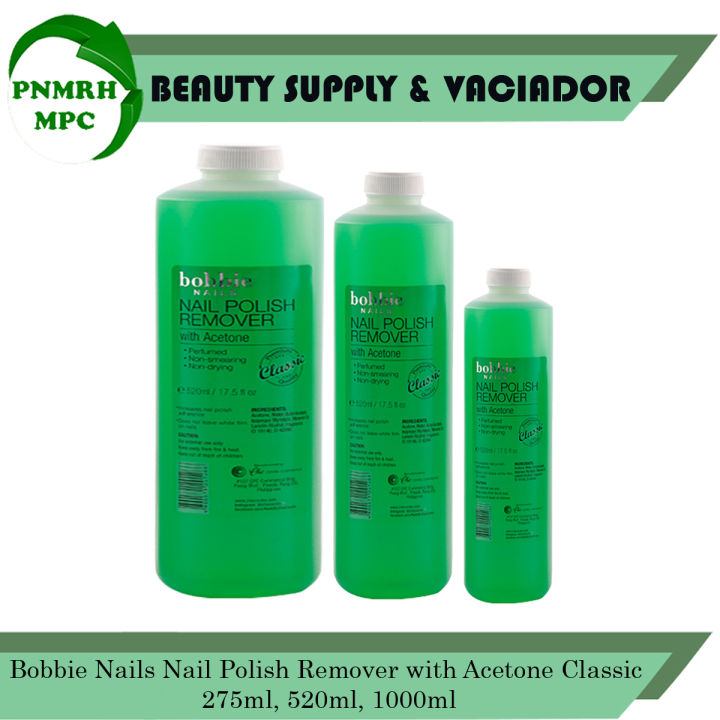 Bobbie Nail Polish Remover with Acetone Classic 275ml, 520ml, 1000ml ...