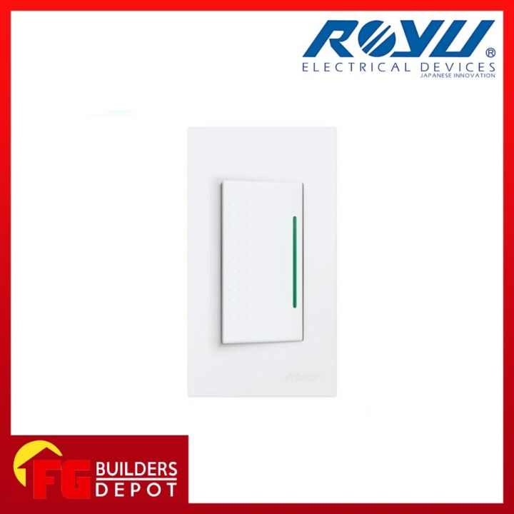 WIDE SERIES 1 GANG SWITCH WITH REFLECTOR 250V-10A WD511 (ROYU) | Lazada PH